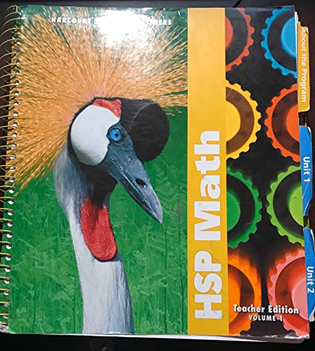 Amazon.com: HSP Math, Teacher Edition, Grade 3, Vol. 1: 9780153425516 ...