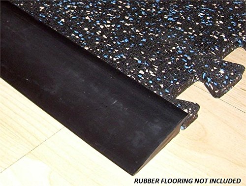 RB Rubber Black Beveled Rubber Flooring Edge Reducer - 12' Transition ...