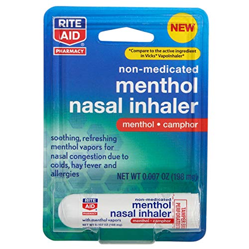 Rite Aid Menthol Nasal Inhaler - 0.007 oz | Nasal Decongestant with ...