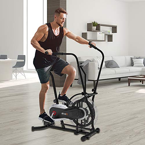 Ativafit Fan Bike Exercise Upright AirBike Indoor Cycling Fitness Bike ...