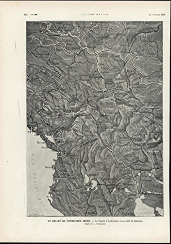 Buy Serbian Campaign French Army Movements 1915 World War I vintage ...