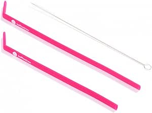 Amazon.com: Koffie Straw PINK in both sizes (2 straws: 8", 10", and a ...