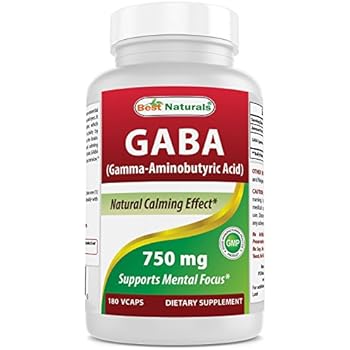 Amazon.com: Best Naturals GABA Supplement 750mg 180 Veggie Capsules ...