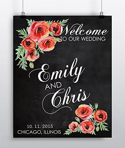 Amazon.com: Personalized Wedding Sign Poster - Personalized Wedding ...