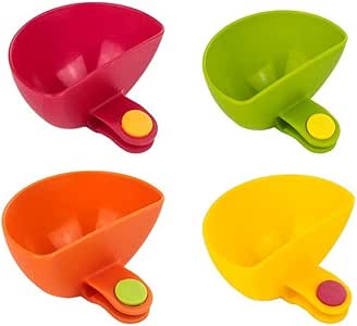 Amazon.com | Dip Clips(Set of 4) Amytalk Colorful Plate Grab Clip-on ...