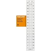 Amazon.com: Fiskars Sewing Ruler, 6" x 24" Acrylic Ruler with Gridlines ...