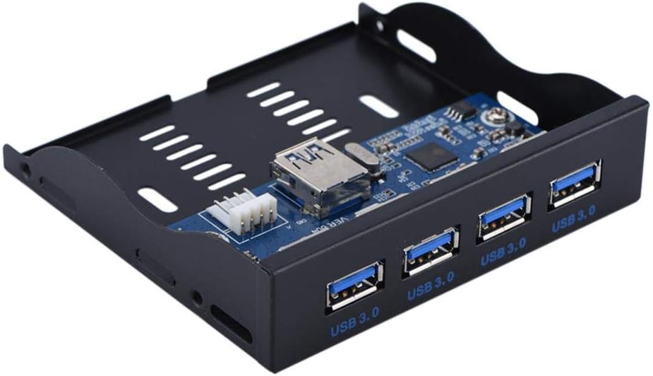 USB3.0 Floppy Front Panel 4-Port, 3.5″ Multi-functional Floppy Panel ...