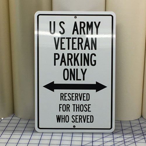 Amazon.com: US Army Veteran Parking Only Sign: Handmade