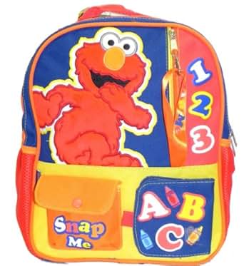 Amazon.com | 12" Sesame Street Elmo Toddler Backpack | Kids' Backpacks