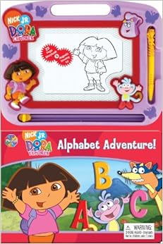 Amazon.com: Dora Alphabet Adventure Storybook & Magnetic Drawing Kit ...