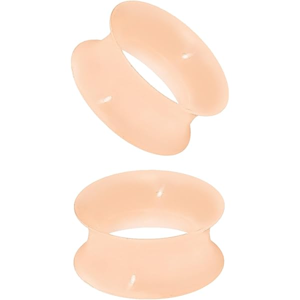 Clear Silicone Ear Tunnels Pair Of 8g-50mm Clear Silicone Eyelet ...
