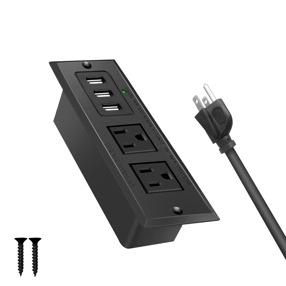 Buy Recessed Power Strip Socket with USB Ports.USB Maximum Current: 3.0 ...