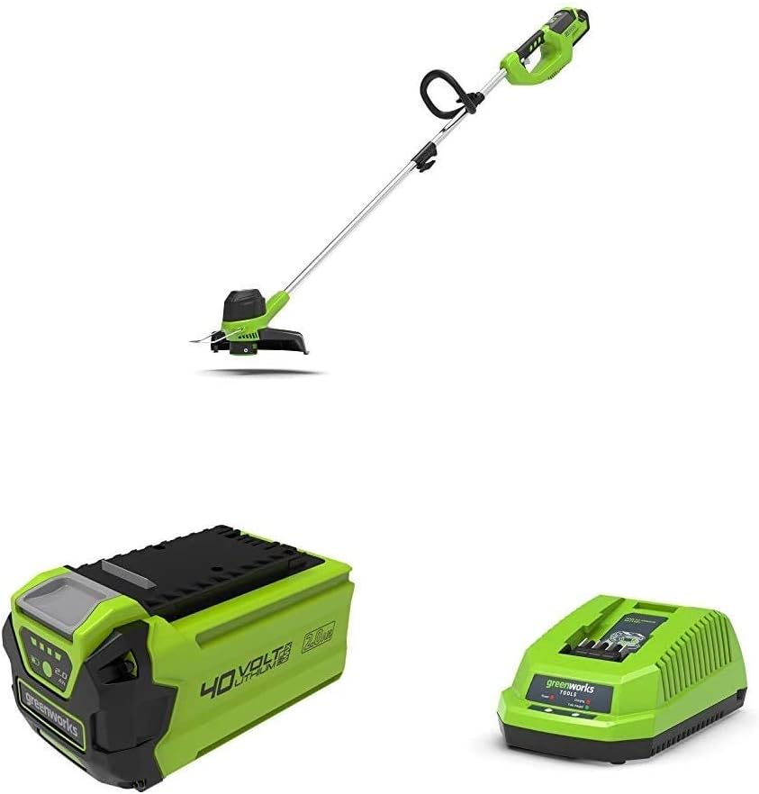Greenworks G40LT Cordless String Trimmer 40V 30cm Cutting Width + 2Ah ...