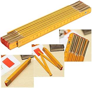 2M Reglas Plegables Madera de Metro Constructor Carpintero Medida ...
