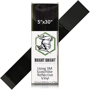 3M Black Reflective Vinyl Decal Sheet 5x30 Reflects White Great for ...