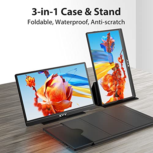 KYY Portable Monitor Latest 15.6'' FHD 1080P USB-C HDMI Laptop Monitor ...