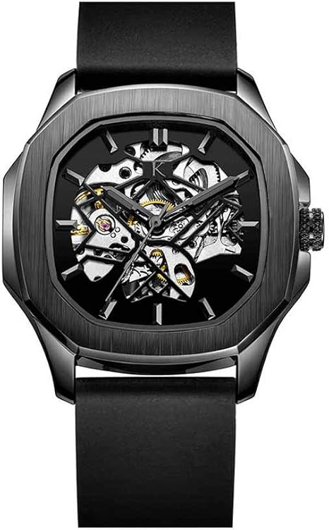 Buy Kredo Men OTUS Blacked Out Automatic Skeleton Analogue Watch-KW065 ...