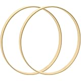 Amazon.com: Worown 6pcs 12 Inch Floral Wreath Hoops, Silver Metal Rings ...