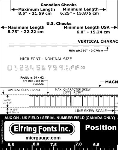 MICR Mounted Check Position Gauge | Pricepulse