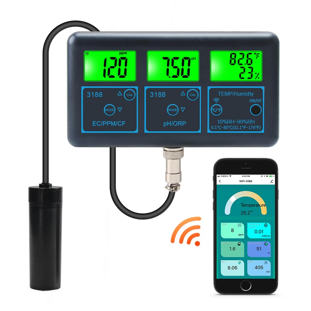 Mua Yewhick WiFi pH Monitor,7-in-1 Water Quality Tester, 24/7 Online ...