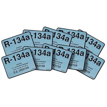 Amazon.com: R-134 / R134a / tetrafluroroethane Refrigerant Labels ...