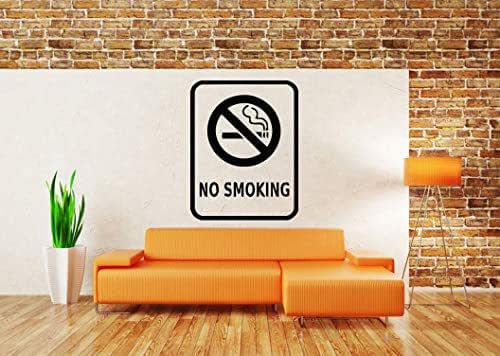 Amazon.com: Vinyl Sticker No Smoking Sign Logo Stamp Smoke Free ...