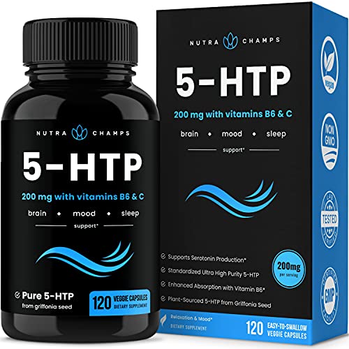 5-HTP 200mg | 120 Vegan Capsules | 5 HTP Supplement to Support Stress ...