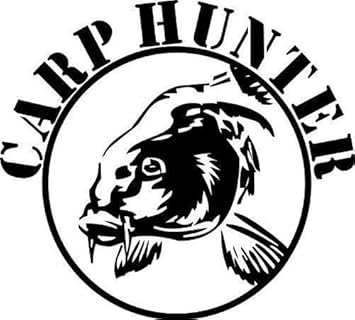 Shirtstown Auto Aufkleber Carp Hunter Angeln Karpfen, fischen, Fischer ...