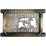 Amazon.com: Welcome to the Ranch Sign Western Plaque: Home & Kitchen