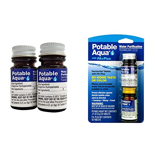 Potable Aqua Water Purification, Water Treatment Tablets - 50 Count ...
