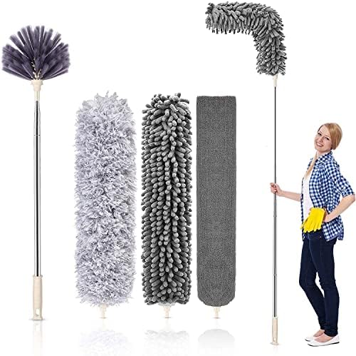 Arabest Microfiber Duster Kit, Extendable Ceiling Fan Duster for ...