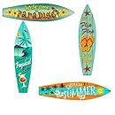 Amazon.com: Bundle: Home Decor Metal Surfboard Beach Signs - Welcome To ...