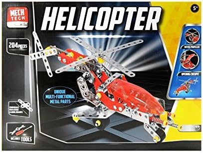 Build Your Own Helicopter, Mech Tech , Includes Tools, 204-Pieces ...