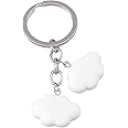 Amazon.com: Junfamilee White Clouds Cartoon Cute Keychains, Charms ...