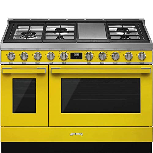 Smeg Portofino Pro-Style Aesthetic Series 48-Inch Freestanding Dual ...