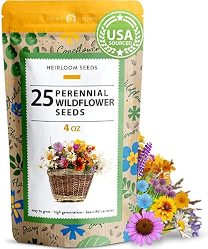 120,000+ Wildflower Seeds - Bulk Perennial Wild Flower Seeds Mix - 4oz ...