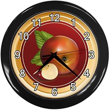 Amazon.com: Vintage Apple Wall Clock, Available in 8 Sizes, Most Sizes ...