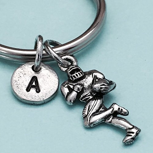 Amazon.com: Football player keychain, football player charm, sports ...