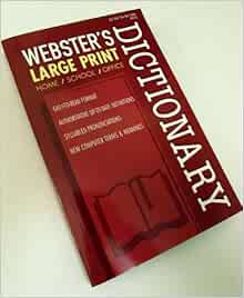 Webster's Large Print Home/school/office Dictionary: Amazon.com: Books