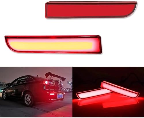 Full LED Bumper Reflector Lights For Mitsubishi Lancer Evo X Outlander ...