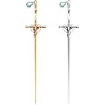 Amazon.com: Jeffdad 2Pcs Sword Katana Bookmarks Vintage Silver Metal ...