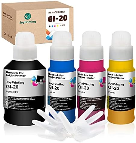 JoyPrinting Compatible Canon GI-20 GI20 GI-20PGBK Refill Ink Bottles ...