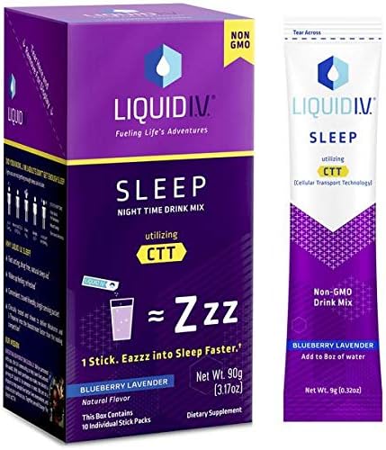Liquid I.V. Sleep, Clean Sleep Support, Fast Acting, Natural Melatonin ...