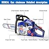 DEREAL Pro 3816S 38CC-2-Cycle Updated Version Gas-Chainsaw, 14-Inch Gas ...