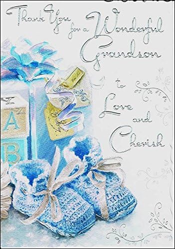 Thank you for A Wonderful Grandson to Love and Cherish – Baby Boy Card ...