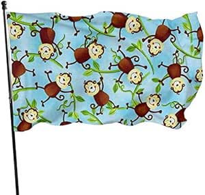 BUSHUO Funny Monkeys Garden Flags Home Outdoor Artificial Decorative ...
