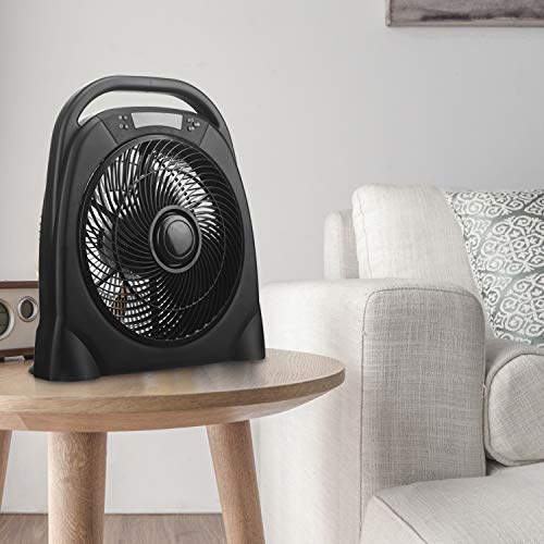 12 Inch Remote Control Table Fan or Floor Fan,Box Fan with Auto-Off ...