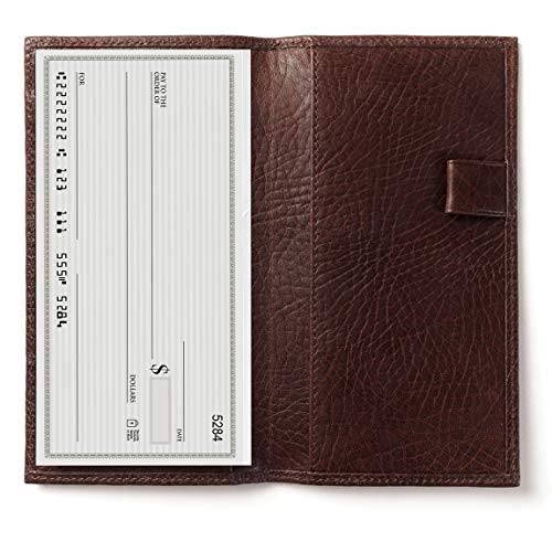 Leatherology Espresso Deluxe Checkbook Cover with Divider - Want It All