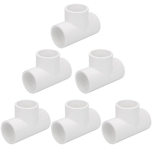 6Pack 3 Way 1 Inch Tee PVC Pipe Fittings Connector SCH40 Furniture ...