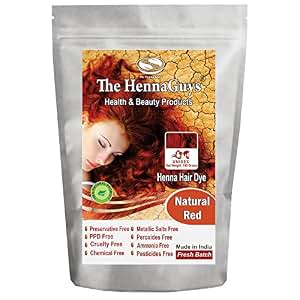 Amazon.com : Natural Red Henna Hair Color/Dye 100 Grams - The Henna ...